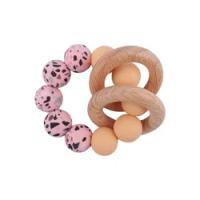 China BPA Free Silicone Beach Ring Baby Toy Teether Wholesale Wooden Baby Silicone Teethers for sale