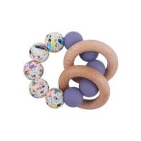 China BPA Free Silicone Beach Ring Baby Toy Teether Wholesale Wooden Baby Silicone Teethers for sale