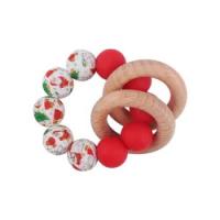 China BPA Free Silicone Beach Ring Baby Toy Teether Wholesale Wooden Baby Silicone Teethers for sale