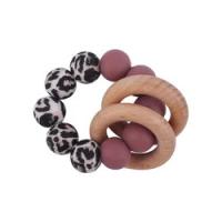 China BPA Free Silicone Beach Ring Baby Toy Teether Wholesale Wooden Baby Silicone Teethers for sale
