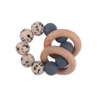 China BPA Free Silicone Beach Ring Baby Toy Teether Wholesale Wooden Baby Silicone Teethers for sale