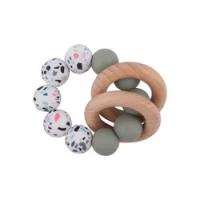 China BPA Free Silicone Beach Ring Baby Toy Teether Wholesale Wooden Baby Silicone Teethers for sale