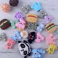China Hot Selling Animal Chewable Bead DIY Pacifier Chains Accessories BPA Free Baby Silicone Focal Beads for sale