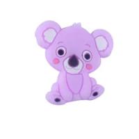China Hot Selling Animal Chewable Bead DIY Pacifier Chains Accessories BPA Free Baby Silicone Focal Beads for sale