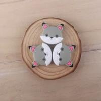 China Hot Selling Animal Chewable Bead DIY Pacifier Chains Accessories BPA Free Baby Silicone Focal Beads for sale