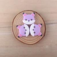 China Hot Selling Animal Chewable Bead DIY Pacifier Chains Accessories BPA Free Baby Silicone Focal Beads for sale