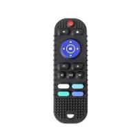 China Bpa Free New Model Design TV Remote Controller Chewable Teether Baby Silicone for sale