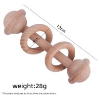China Baby Teething Toys Organic Beech Wood Ring Teether Wooden Baby Rattle Teething Toys for sale