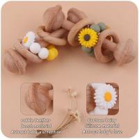 China New Beech Children's Toys Tooth Glue Infant Exercise Hand Grip Rattle Baby Creative  Educational Molar Stick Teething Toys for sale