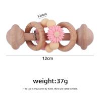 China New Beech Children's Toys Tooth Glue Infant Exercise Hand Grip Rattle Baby Creative  Educational Molar Stick Teething Toys for sale