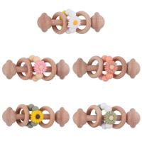 China New Beech Children's Toys Tooth Glue Infant Exercise Hand Grip Rattle Baby Creative  Educational Molar Stick Teething Toys for sale