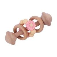 China New Beech Children's Toys Tooth Glue Infant Exercise Hand Grip Rattle Baby Creative  Educational Molar Stick Teething Toys for sale