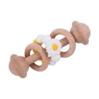 China New Beech Children's Toys Tooth Glue Infant Exercise Hand Grip Rattle Baby Creative  Educational Molar Stick Teething Toys for sale