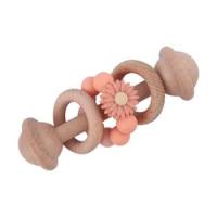 China New Beech Children's Toys Tooth Glue Infant Exercise Hand Grip Rattle Baby Creative  Educational Molar Stick Teething Toys for sale