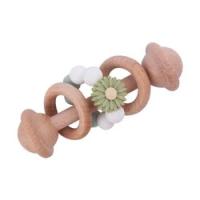 China New Beech Children's Toys Tooth Glue Infant Exercise Hand Grip Rattle Baby Creative  Educational Molar Stick Teething Toys for sale