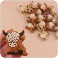 China Pendant Infant Teething Toys Pen Milch Cow Yak Heads Silicone Teething Beads for sale