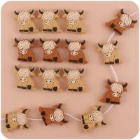 China Pendant Infant Teething Toys Pen Milch Cow Yak Heads Silicone Teething Beads for sale