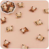 China Pendant Infant Teething Toys Pen Milch Cow Yak Heads Silicone Teething Beads for sale