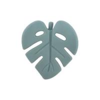 China Molar Infant Chew Toys Leaf Shape Food Grade Silicone Baby Teether for sale