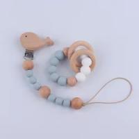 China Wholesale Custom Baby Teething Dummy Chain Holder Silicone Pacifier Clip for sale