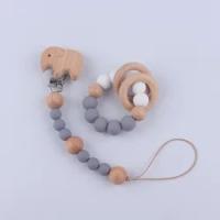 China Wholesale Custom Baby Teething Dummy Chain Holder Silicone Pacifier Clip for sale