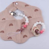 China Wholesale Custom Reusable Food Grade Silicone Beads Dummy Clip Silicone Baby Nipples Pacifier Chain Clips Holder Case Set for sale