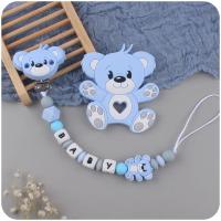 China Wholesale Custom Reusable Food Grade Silicone Beads Dummy Clip Silicone Baby Nipples Pacifier Chain Clips Set for sale