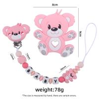 China Wholesale Custom Reusable Food Grade Silicone Beads Dummy Clip Silicone Baby Nipples Pacifier Chain Clips Set for sale