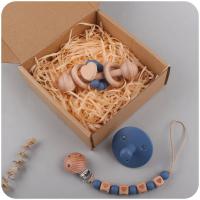 China Custom Wooden Teething Toys Bath Set Gift Box Baby Rattle Toy for sale