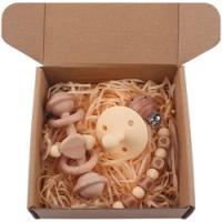 China Custom Wooden Teething Toys Bath Set Gift Box Baby Rattle Toy for sale