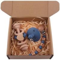 China Custom Wooden Teething Toys Bath Set Gift Box Baby Rattle Toy for sale