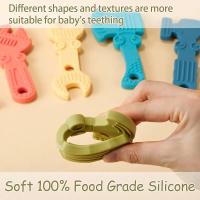 China Silicone Infant Chew Toys BPA Free Wrench Tools Necklace Pendant Teether for sale