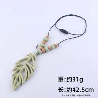 China Wholesale Silicone Teether Colorful Chew Necklaces Pendant for Autism Chewing Baby Teethers for sale