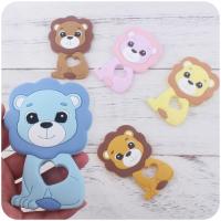 China Food Grade Teether For Newborn Cartoon Lion Tooth Glue Silicone Molar Toy for sale