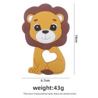 China Food Grade Teether For Newborn Cartoon Lion Tooth Glue Silicone Molar Toy for sale