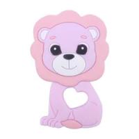 China Food Grade Teether For Newborn Cartoon Lion Tooth Glue Silicone Molar Toy for sale