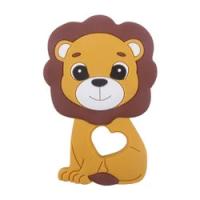 China Food Grade Teether For Newborn Cartoon Lion Tooth Glue Silicone Molar Toy for sale