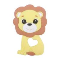 China Food Grade Teether For Newborn Cartoon Lion Tooth Glue Silicone Molar Toy for sale