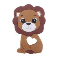 China Food Grade Teether For Newborn Cartoon Lion Tooth Glue Silicone Molar Toy for sale