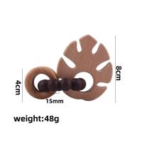 China Food Grade Silicone Teether Toy Rattle Soft BPA Free Cartoon Wood Teether Ring for sale