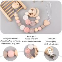 China Safety Infant Teething Toys BPA Free Food Grade Silicone Baby Teether Pacifier Clips for sale