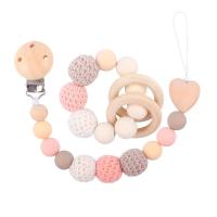 China Safety Infant Teething Toys BPA Free Food Grade Silicone Baby Teether Pacifier Clips for sale
