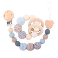 China Safety Infant Teething Toys BPA Free Food Grade Silicone Baby Teether Pacifier Clips for sale