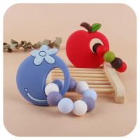 China Food Grade Newborn Teething Toys Silicone Tiny Rod Nurse Baby Teether for sale