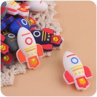 China Soft Silicone Teething Toy BPA Free Alphabet Aircraft Silicone Beads for sale