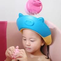 China Cartoon Shampoo Bath Cap Adjustable Waterproof Bathing Shower Hat for sale