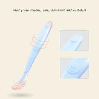 China Heat Resistant Newborn Accessories Infant Training Silicone Safety Feeding Spoon for sale