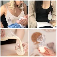 China Hot sale Baby Feeding Hand Free Correction Breastmilk Silicone Milk Collector Manual Breast Pump With Suction Base for sale