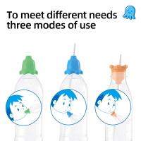 China Hot Selling Octopus Design Baby Drinking Water Bottle with Straw for sale