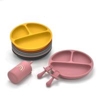 China Silicone Newborn Accessories Feeding Baby Bowl Spoon Cup Portable Tableware for sale